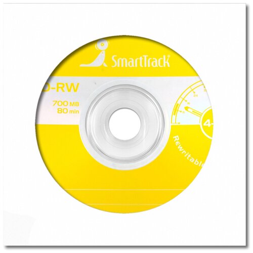 Перезаписываемый диск SmartTrack CD-RW 700Mb 12x в бумажном конверте с окном, 1 шт.