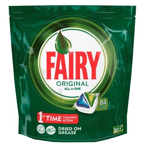 Капсулы для посудомоечной машины Fairy Original All in 1 капсулы, 84 шт., 0.5 л, пакет