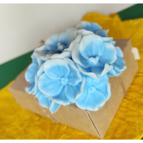 Мыло цветы гортензия голубая мыло ручной работы