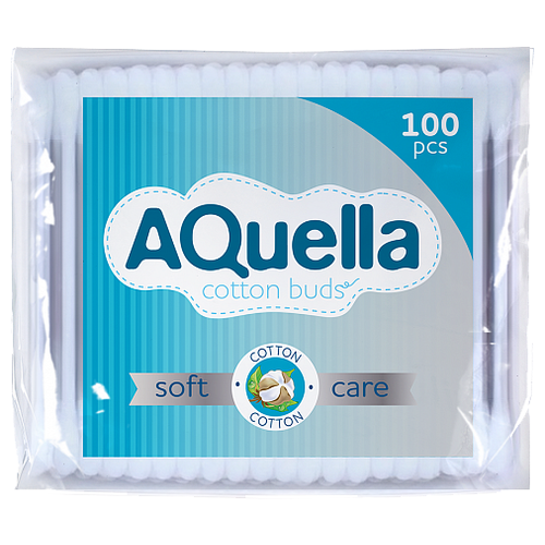 Ватные палочки AQuella soft care, 100 шт., пакет