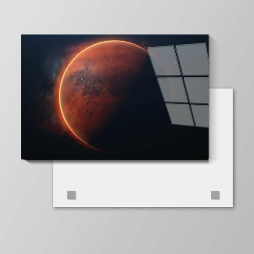 Картина на стекле - "Красная планета" размер 50-75 см