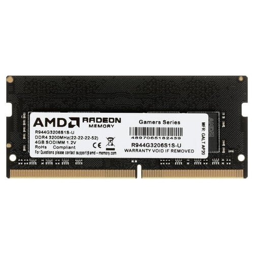 Оперативная память AMD 4 ГБ DDR4 3200 МГц SODIMM CL22 R944G3206S1S-U