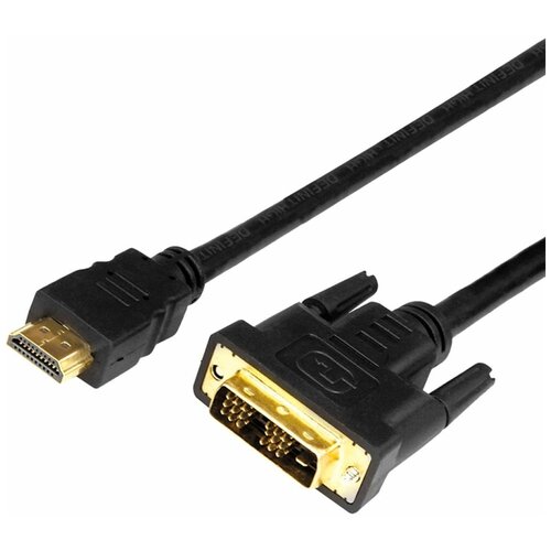 Кабель HDMI - DVI-D, М/19М, 2 м, фер, поз. р, Rexant, чер, 17-6304