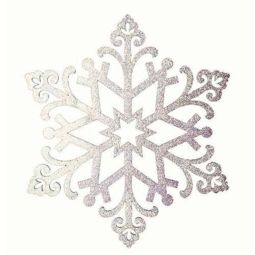 Елочная игрушка, новогодний декор на елку, украшение Снежинка Снегурочка, 81 см, цвет белый