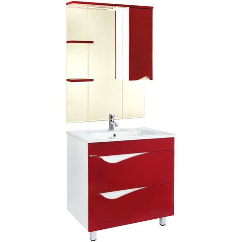Комплект (гарнитур) Bellezza Мебель для ванной Bellezza Эйфория 80 красная 2 ящика