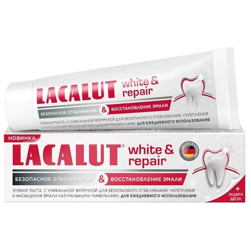 Зубная паста Lacalut 75мл уайт+репейр