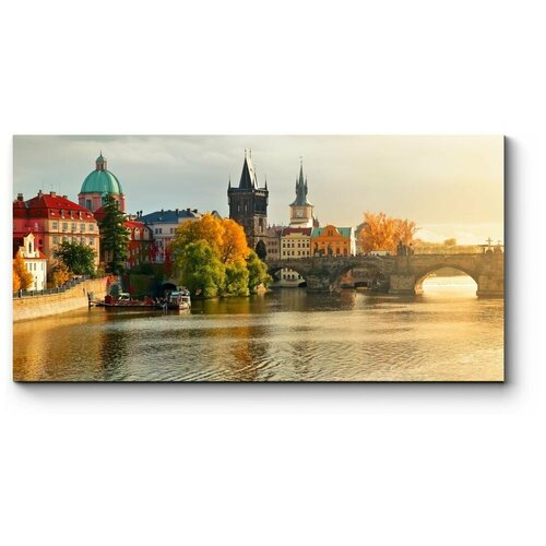 Модульная картина Закат в Старом Городе, Прага 140x70