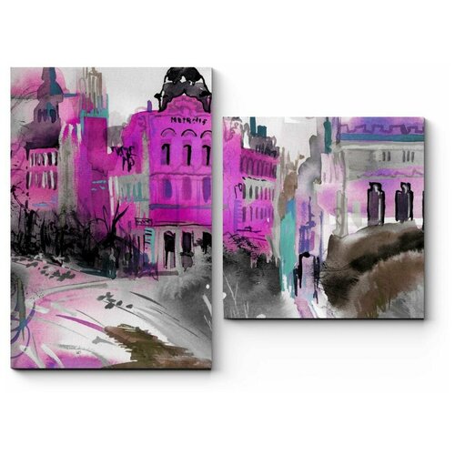 Модульная картина Яркие краски Вены 40x30