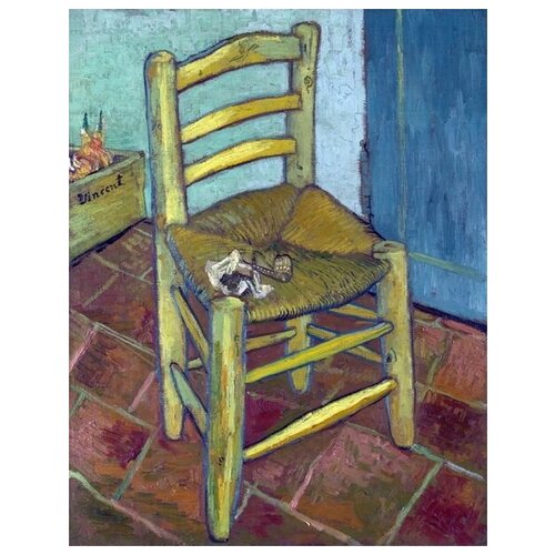 Репродукция на холсте Стул Ван Гог Винсента (Van Gogh's Chair) Ван Гог Винсент 50см. x 64см.