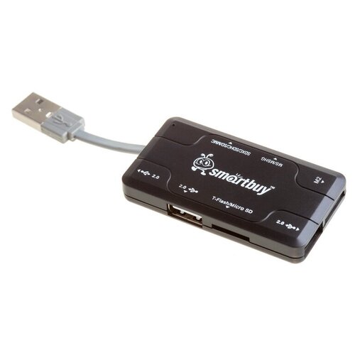 USB-концентратор  SmartBuy Combo SBRH-750, разъемов: 3, черный