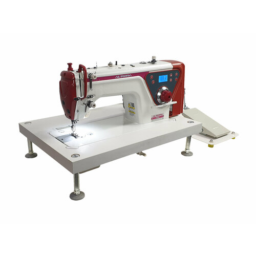 Промышленная прямострочная швейная машина Aurora F4H Home для тяжелых тканей (c компактным столом)