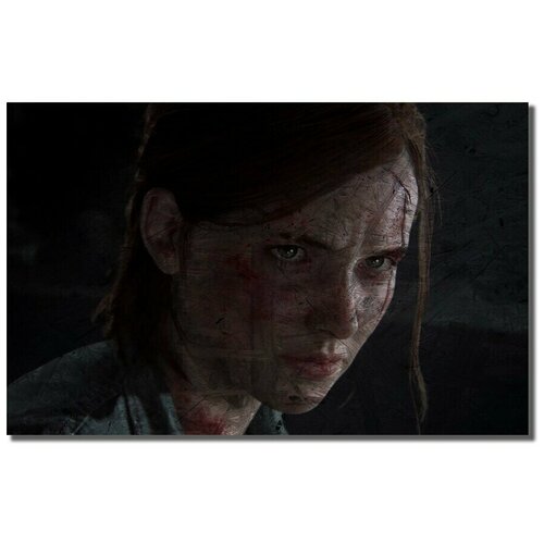 Картина интерьерная на рельефной доске, рисунок игра Last of Us Элли - 6569 Г
