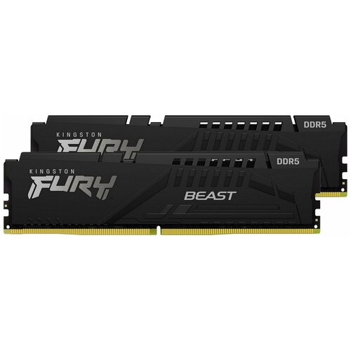 Оперативная память Kingston Комплект памяти DDR5 DIMM 32Gb (2x16Gb), 4800MHz, CL38, 1.1V FURY Beast Black (KF548C38BBK2-32) 2x16 ГБ (KF548C38BBK2)