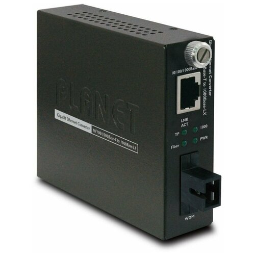 Медиаконвертер сетевой Planet (GST-806B15) 10/100/1000Base-T to WDM Bi-directional Smart Fiber Converter