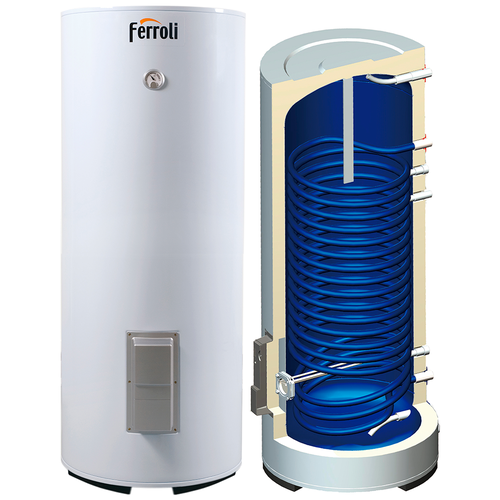 Накопительный косвенный водонагреватель Ferroli Ecounit 200-1C, белый