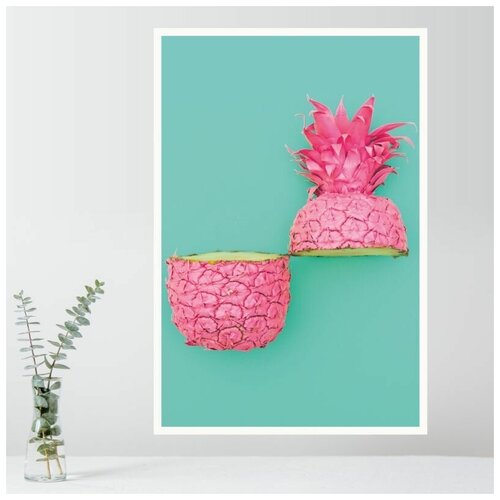 Постер Розовый ананас 40х50 см в тубусе ПолиЦентр