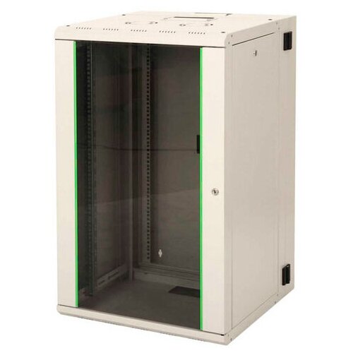 Шкаф коммутационный Lande Proline (LN-PR16U6060-BL-111) настенный 16U 600x600мм пер. дв. стекл задн. дв. стал. лис