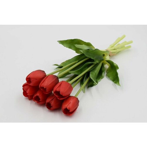 Искусственные цветы реалистичные Тюльпаны ( силикон) 7 шт 40 см