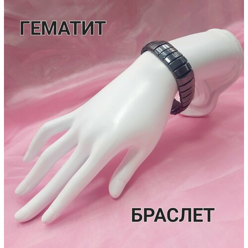 Браслет, гематит, размер one size, черный