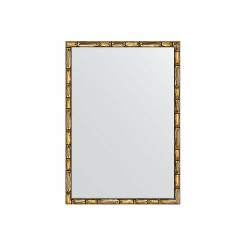 Зеркало настенное EVOFORM в багетной раме золотой бамбук, 47х67 см, для гостиной, прихожей, кабинета, спальни и ванной комнаты, BY 0626