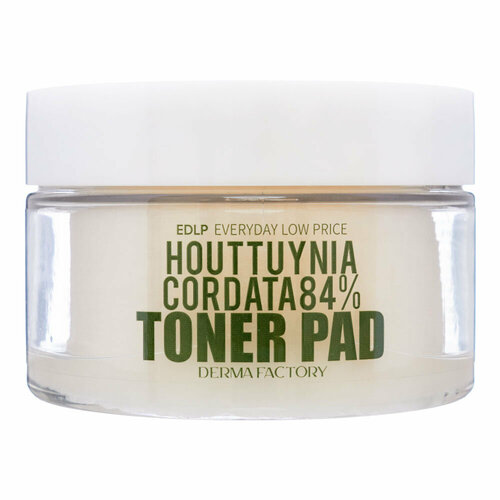 Derma Factory Houttuynia Cordata 84% Toner Pad Тонер-диски для лица с экстрактом цветка хауттюйнии