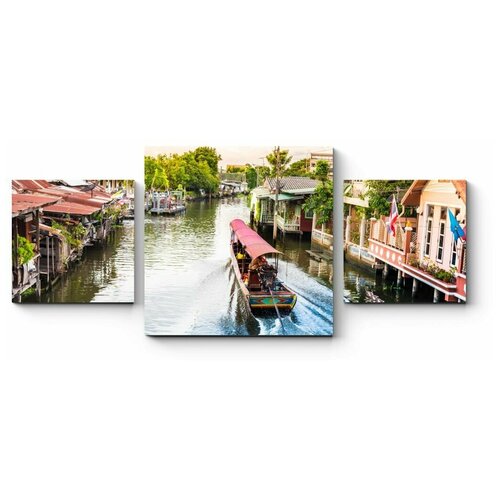 Модульная картина Путешествие по каналам Бангкока210x90