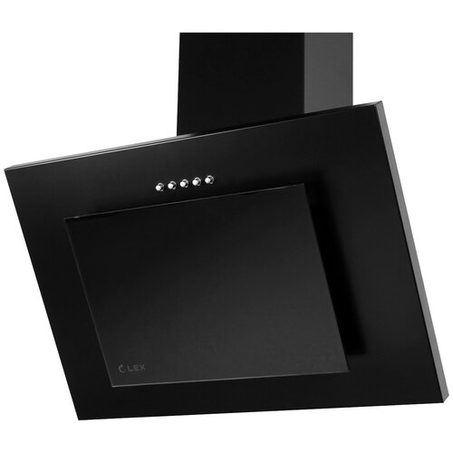 Наклонная вытяжка LEX Mini 600, цвет корпуса black, цвет окантовки/панели черный
