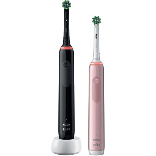  Электрическая зубная щетка Oral-B Pro 3 3900N, черный/розовый
