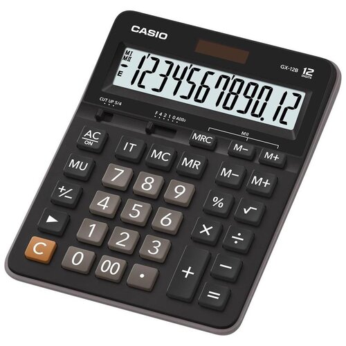 Калькулятор бухгалтерский CASIO GX-12B, черный..