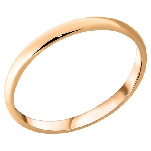 Кольцо обручальное ATOLL, красное золото, 585 проба, размер 15.5, красный, золотой