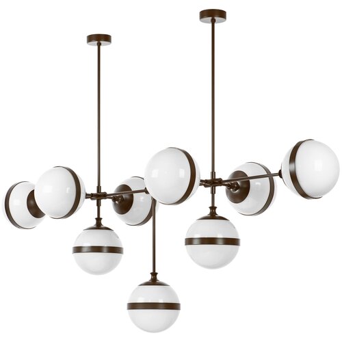 Люстра Lightstar Globo 813197, E14, 360 Вт, кол-во ламп: 9 шт., цвет: черный/белый
