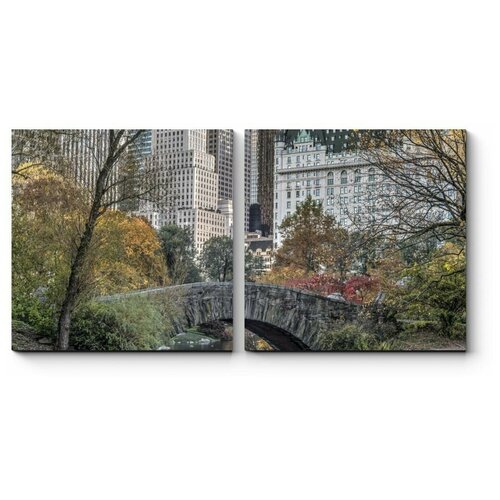 Модульная картина Осень пришла в Нью-Йорк100x50