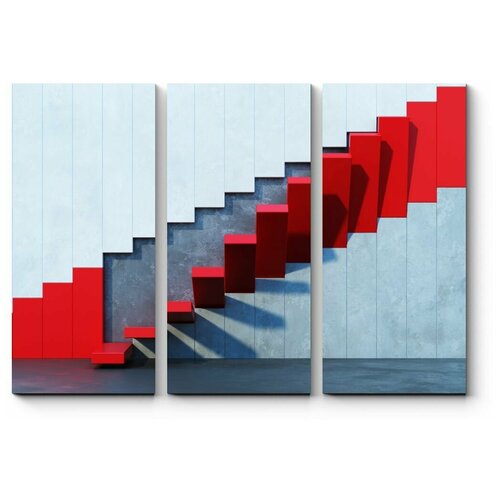 Модульная картина Красная лестница60x43