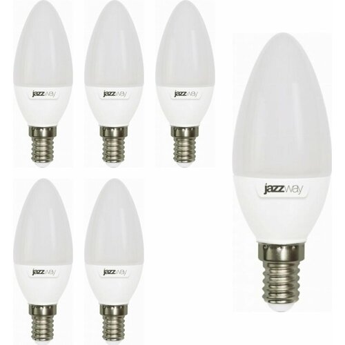 Светодиодная лампа JazzWay Pled Power 7W 4000K 560Лм E14 свеча (комплект из 5 шт.)