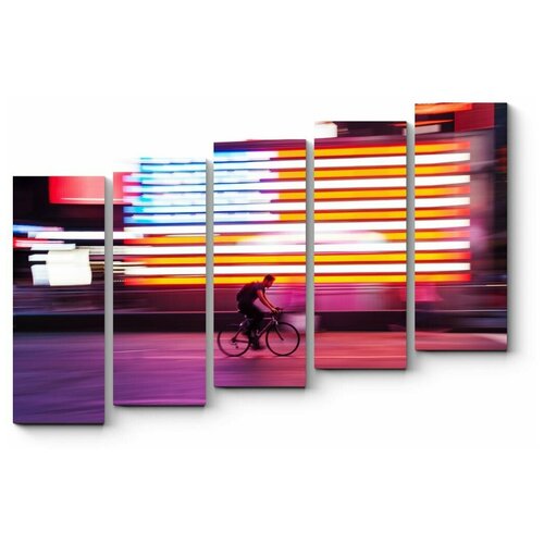 Модульная картина Велосипедист в движении220x154