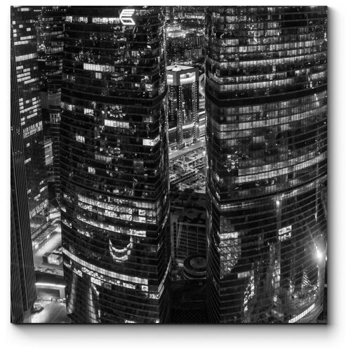 Модульная картина Огни ночной Москвы60x60
