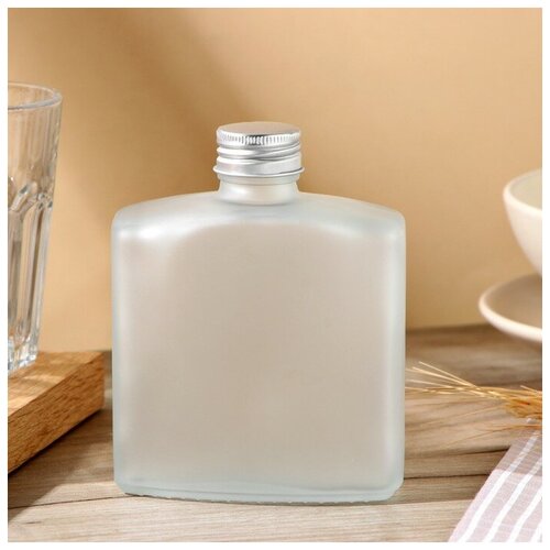 MARU Бутыль стеклянная для соусов и масла с металличекой крышкой «Тар», 200 мл, 10×4,5×12 см