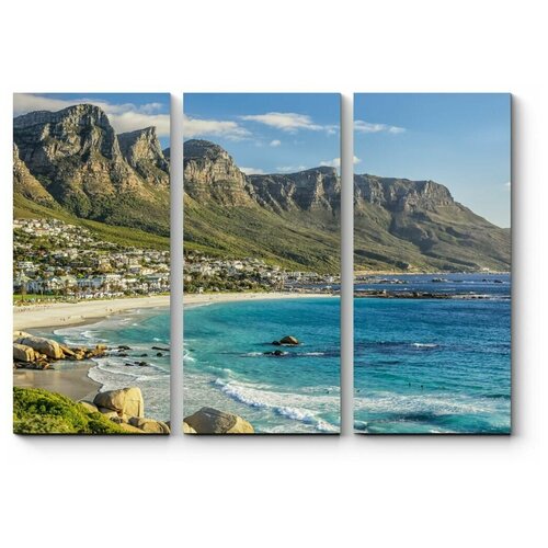 Модульная картина Волны у песчаных берегов Кейптауна 60x43