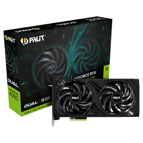 Видеокарта PALIT GeForce RTX 4060 Dual (PA-RTX4060 DUAL 8GB) NE64060019P1-1070D