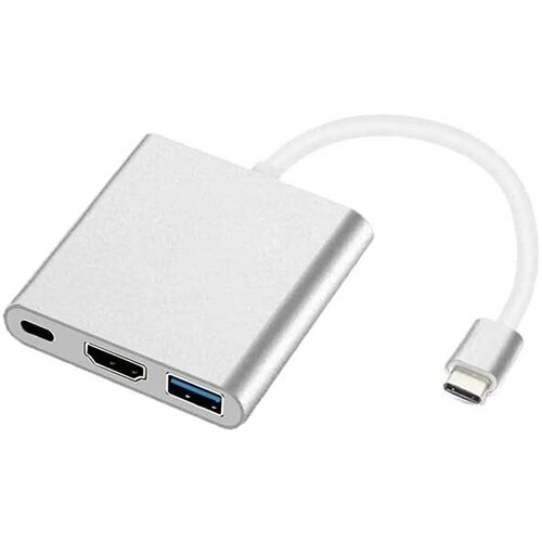 Аксессуар Адаптер Vbparts для APPLE MacBook Multiport Type-C - USB/HDMI/Type-C Silver 057511