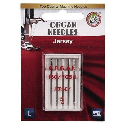 Игла/иглы Organ Jersey 90, серебристый , 5 шт.