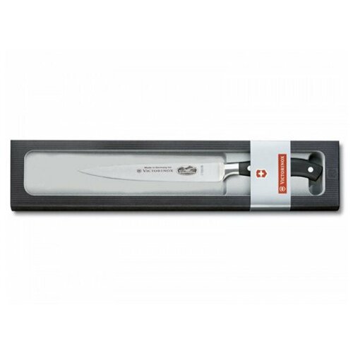 Кухонный кованый профессиональный шеф-нож Victorinox в подарочной упаковке, лезвие 15 см, черный