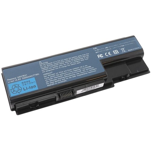 Аккумулятор OEM (совместимый с AS07B31, AS07B32) для ноутбука Acer Aspire 5520 14.4V 5200mAh черный