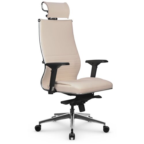 Компьютерное кресло METTA Samurai KL-3.05 (MPES), прямоугольное основание, офисное, обивка: искусственная кожа, цвет: бежевый