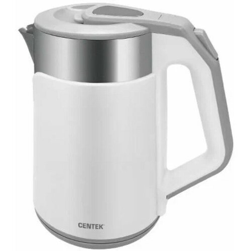 Centek Чайник электрический Centek CT-0023, пластик, колба металл, 2 л, 2000 Вт, белый