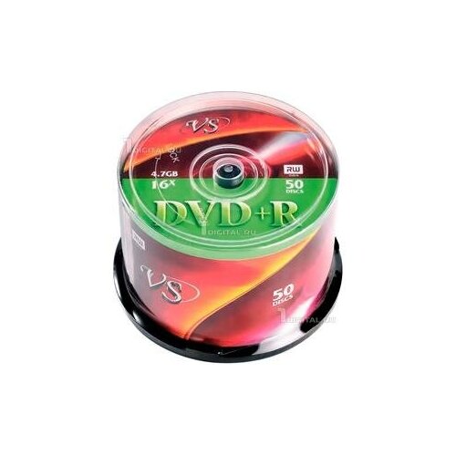 Диски VS DVD+R Cake Box (50 шт.) 4.7Gb 16x (VSDVDPRCB5001)