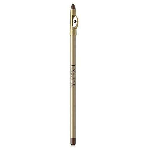 Eveline Cosmetics Карандаш Контурный с точилкой для макияжа глаз BROWN (Коричневый), EYELINER PENCIL-3 шт.