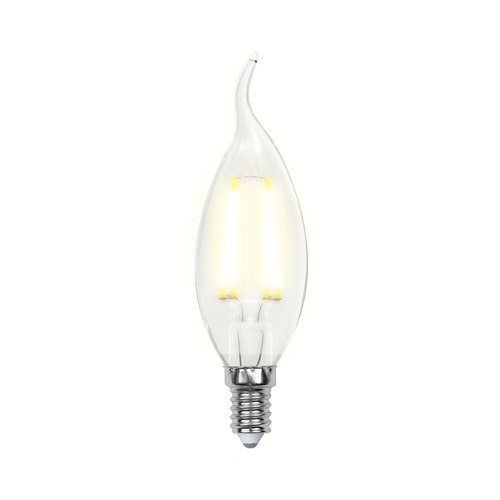 Лампа светодиодная LED 5вт 200-250В свеча на ветру диммируемая 450Лм Е14 3000К Air филамент | код UL-00002863 | Uniel (2шт. в упак.)