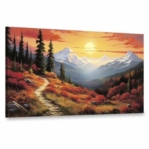 Интерьерная картина 100х60 "Осень в горах"
