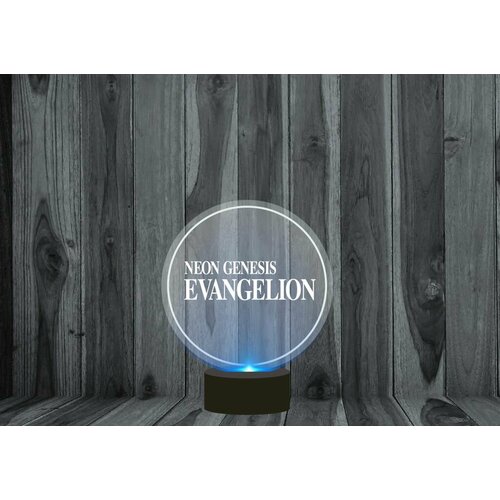 Светильник 3D, ночник Евангелион, Neon Genesis Evangelion №1